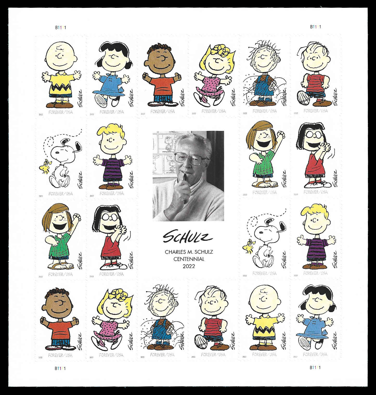 PCBstamps US #5726 Sheet $12.00(20x{60c})Charles M. Schultz (Peanuts ...