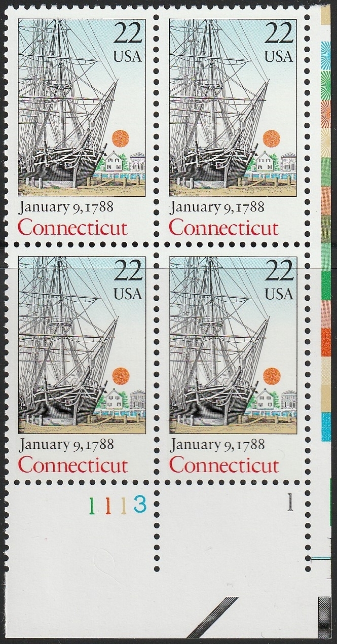 2340 MNH LR PB(4) Connecticut - Ratification of the Constitution ...