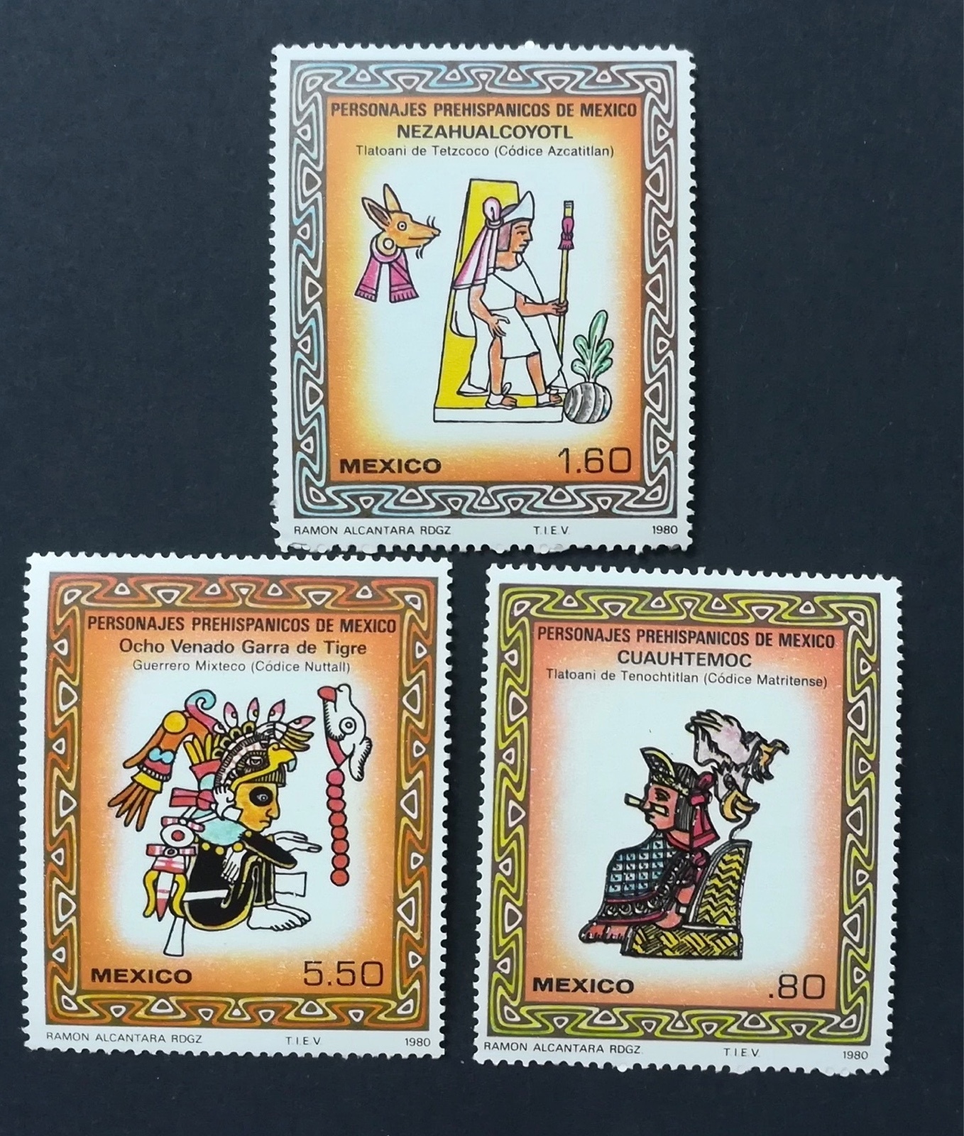 Mexico 1980 Pre-Hispanic Personalities Art Cultures Spanish Emperor ...