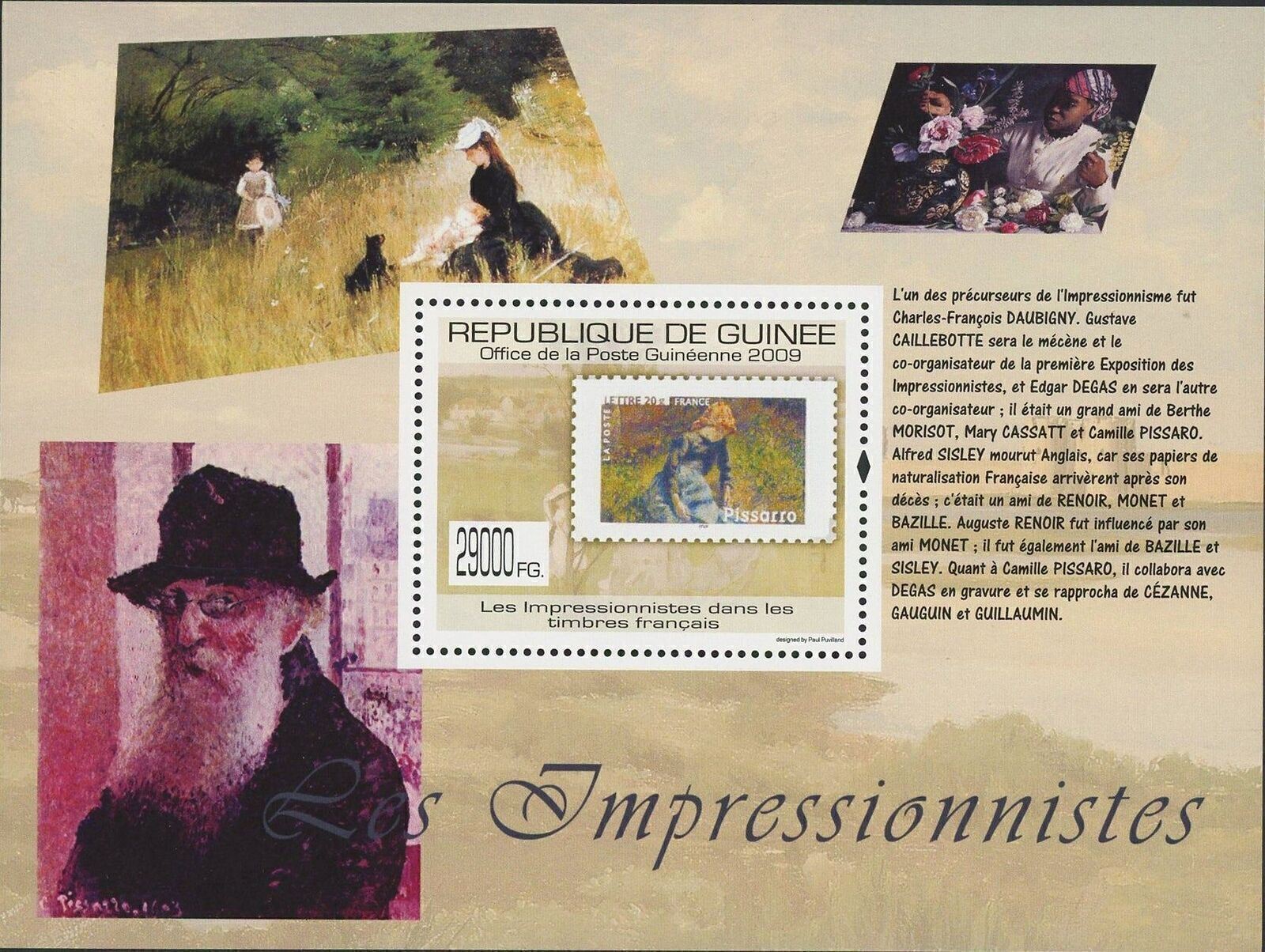 Impressionists Stamp Painter Art France Artist Souvenir Sheet MNH ...