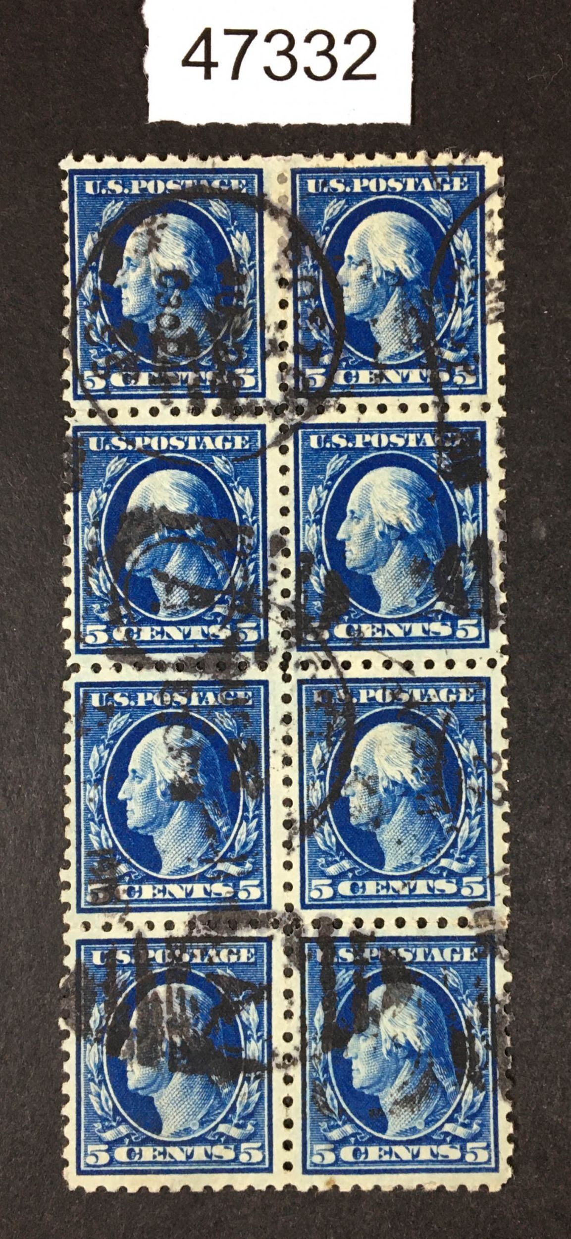 US Stamps # 466 Block of 8 Used $45 LOT #47332 | United States, General ...