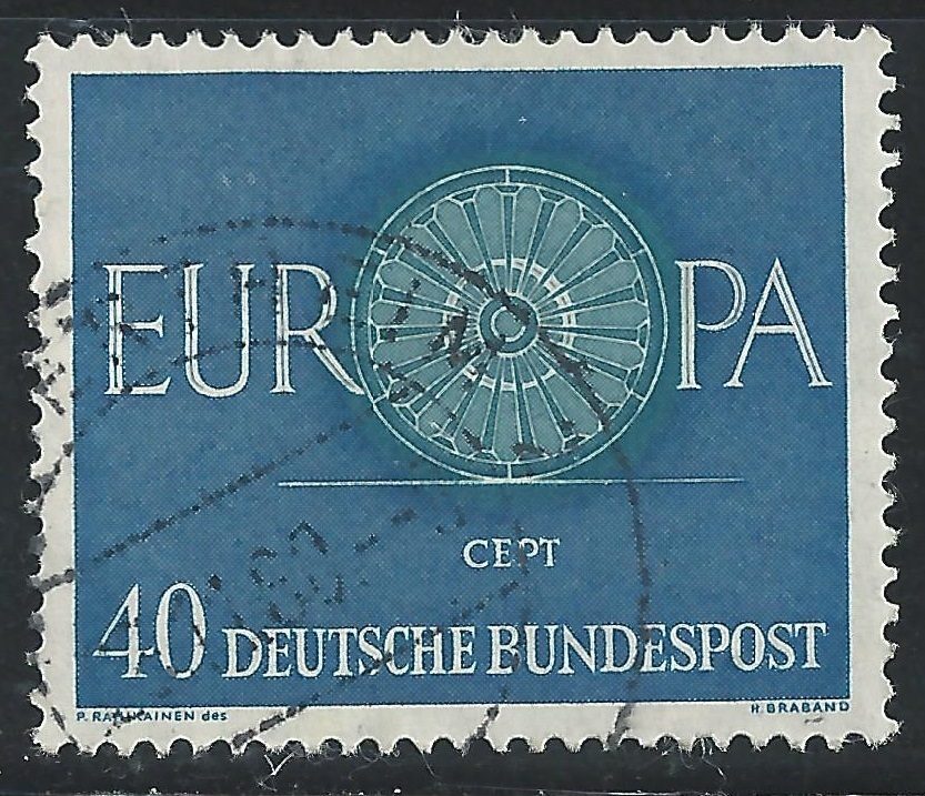 Germany #820 40pf Europa ~ Wheel with 19 Spokes | Europe - Germany ...