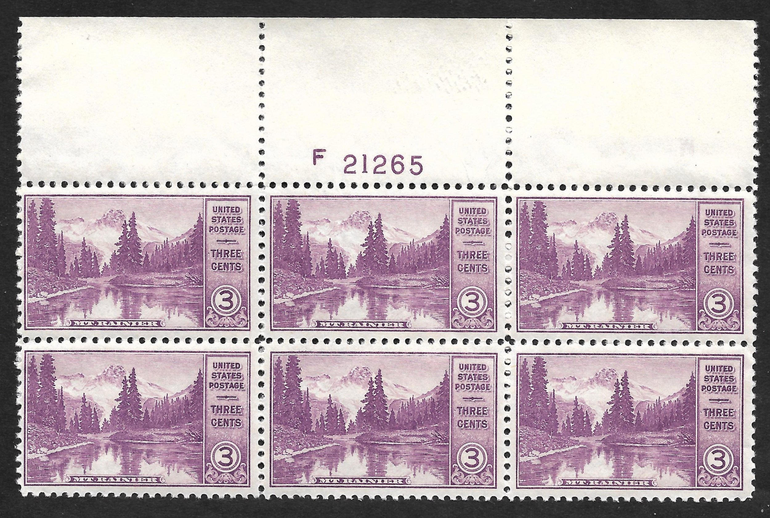 1934 3-cent National Parks Mount Rainier PNB Scott #742** (GD) | United ...