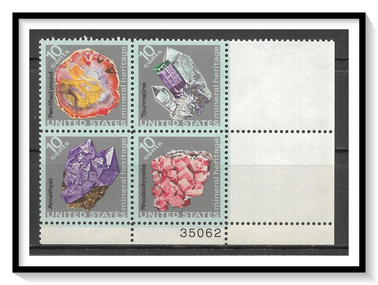 US Plate Block #1538-1541 Mineral Heritage MNH | United States, General ...