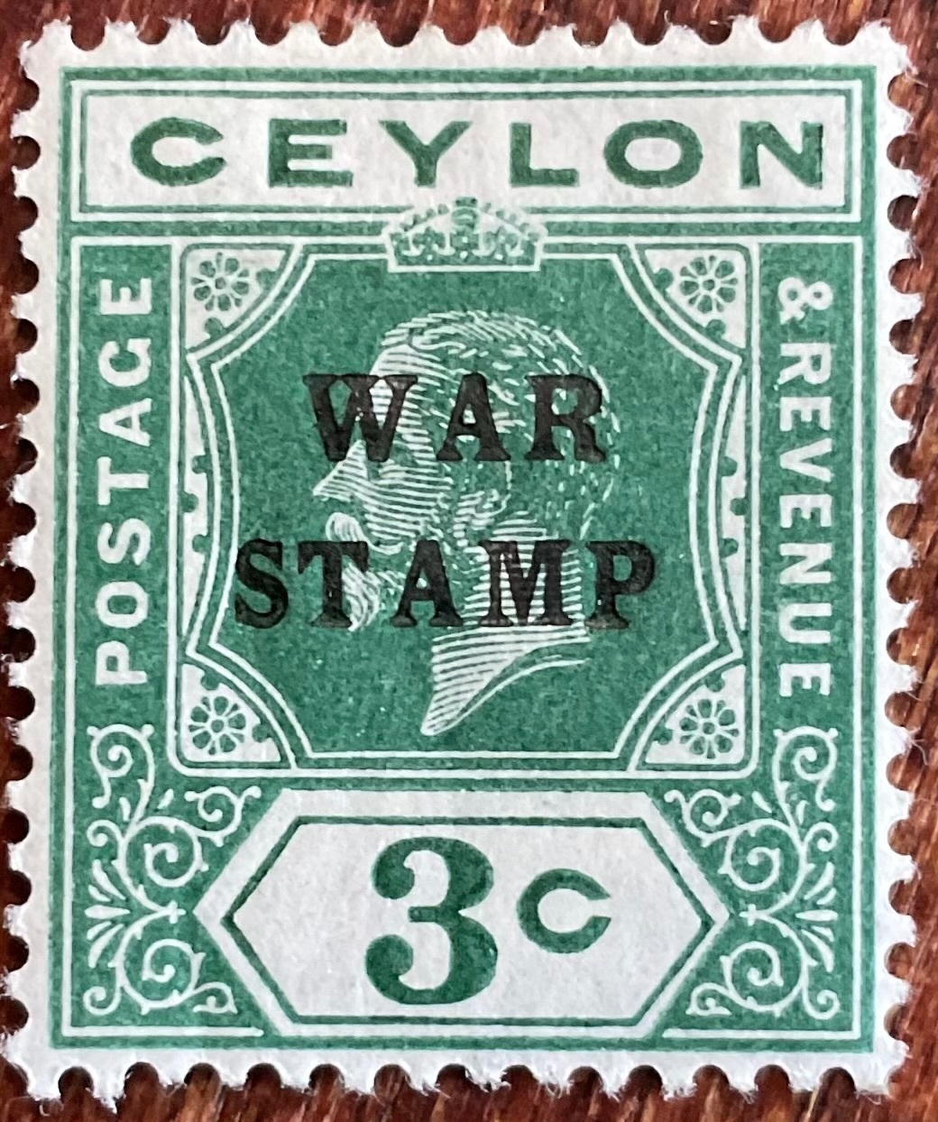 Ceylon #MR2 *MH* Type 1 Single “War Stamp” King George V L21 | Asia ...
