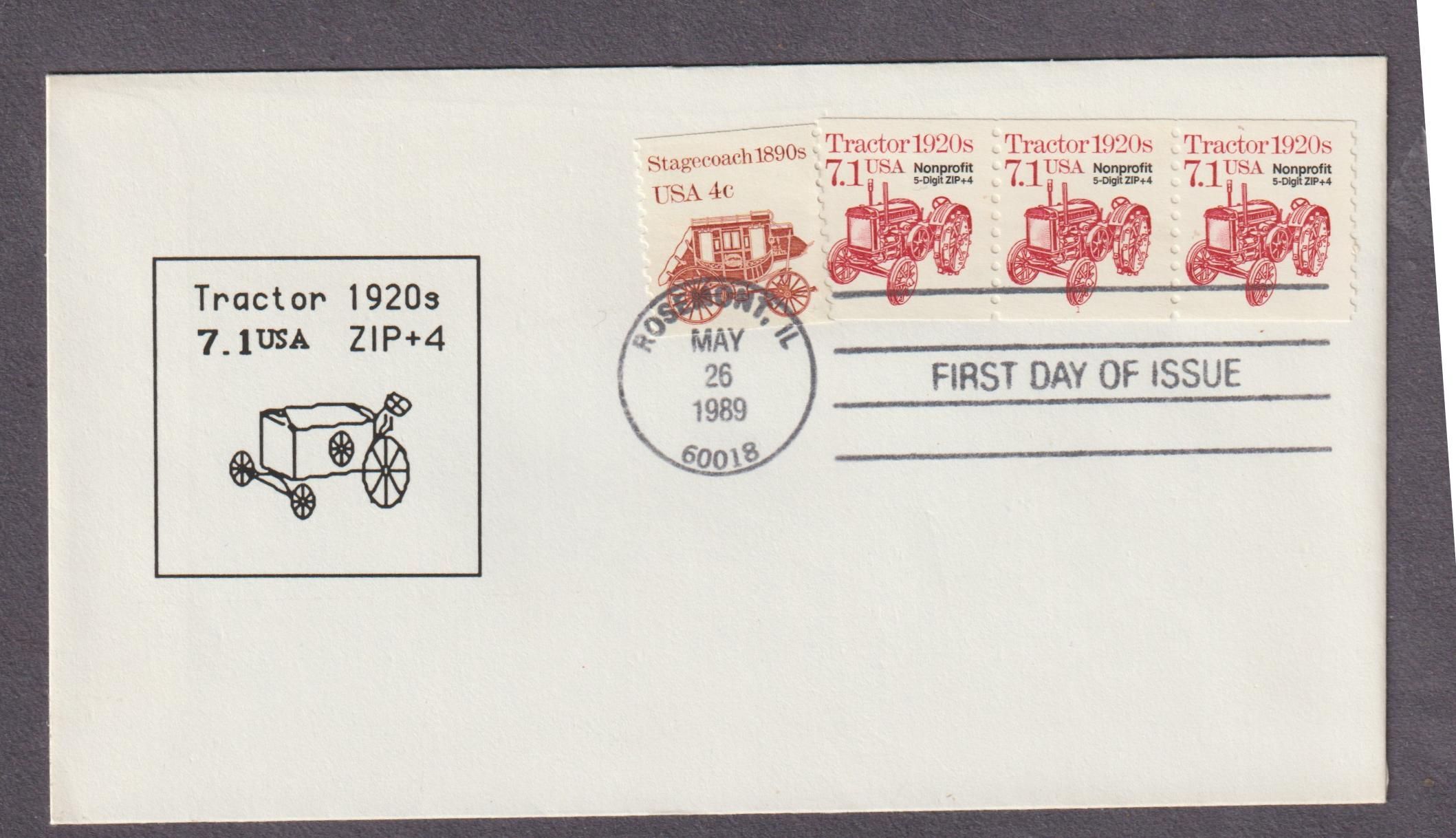 FDC PNC3 7.1c Tractor 1 Zip US 2127b F-VF | United States, General ...