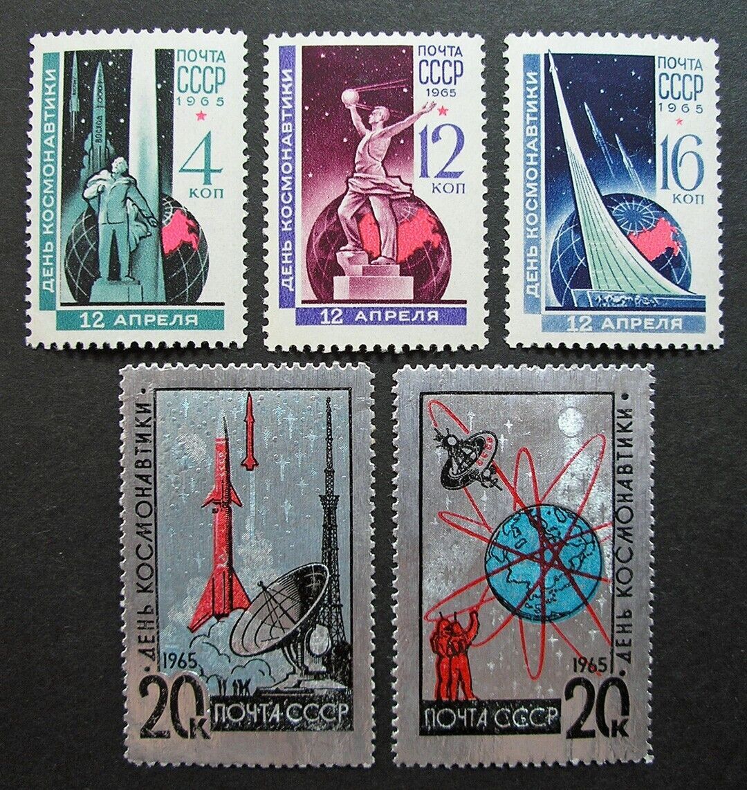Russia 1965 #3019-3023 MH OG Russian National Cosmonauts' Day Set $4.80 ...