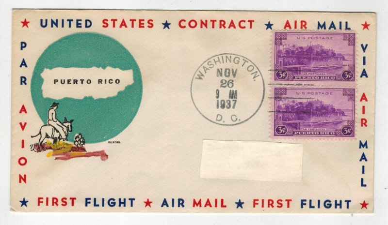 1937 Puerto Rico 801-79 Gundel Contract AIR Mail Variety Made for Frank ...