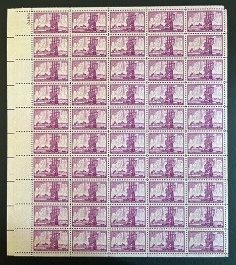 U.S. #1027 Sheet of 50 MNH; 100th Anniv. of New York City - Dutch ship ...