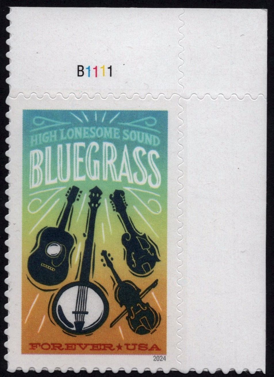 NEW ISSUE (Forever) Bluegrass Plate Single (2024) SA | United States ...