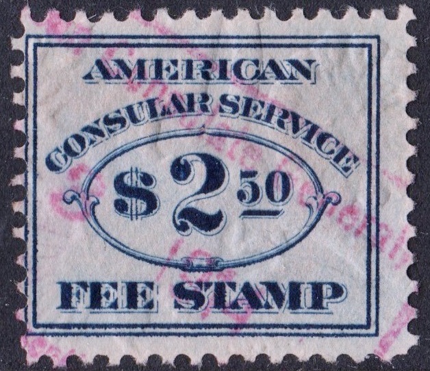 RK5 $2.50 Consular Service Fee Stamp (1906) Used / HipStamp