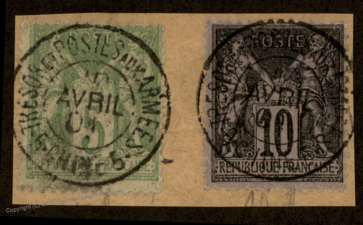 France 1901 China Post Office PETSCHILI Army Cancels Emergency French ...