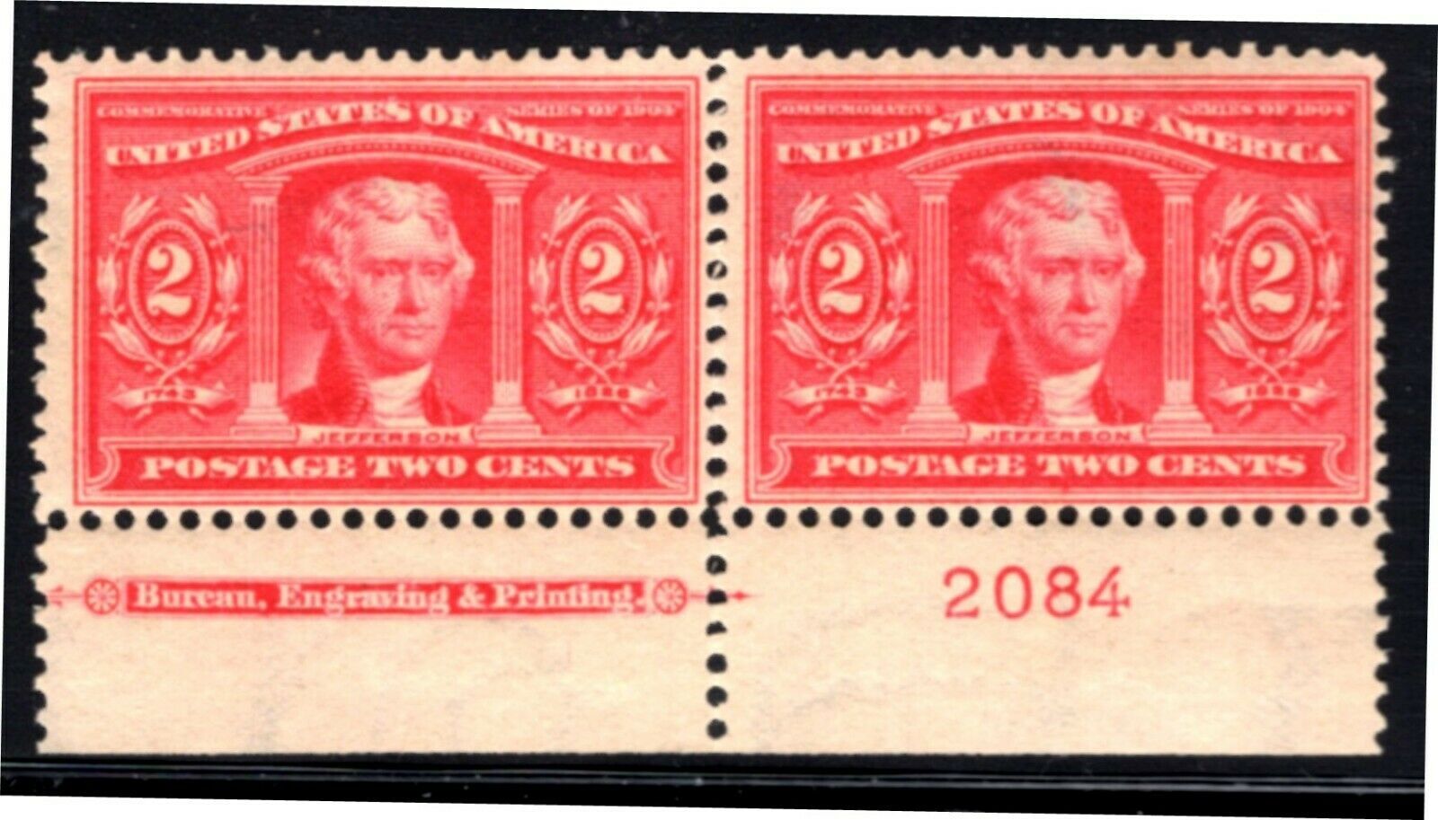U.S. - 324 - Plate Number/Imprint Pair - Hinged/Never Hinged | United ...