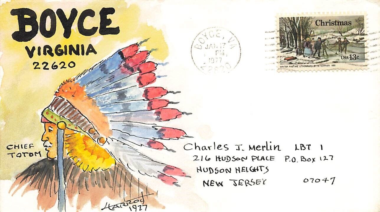 BOYCE, VIRGINIA - Hand painted cover | United States, Stamp / HipStamp