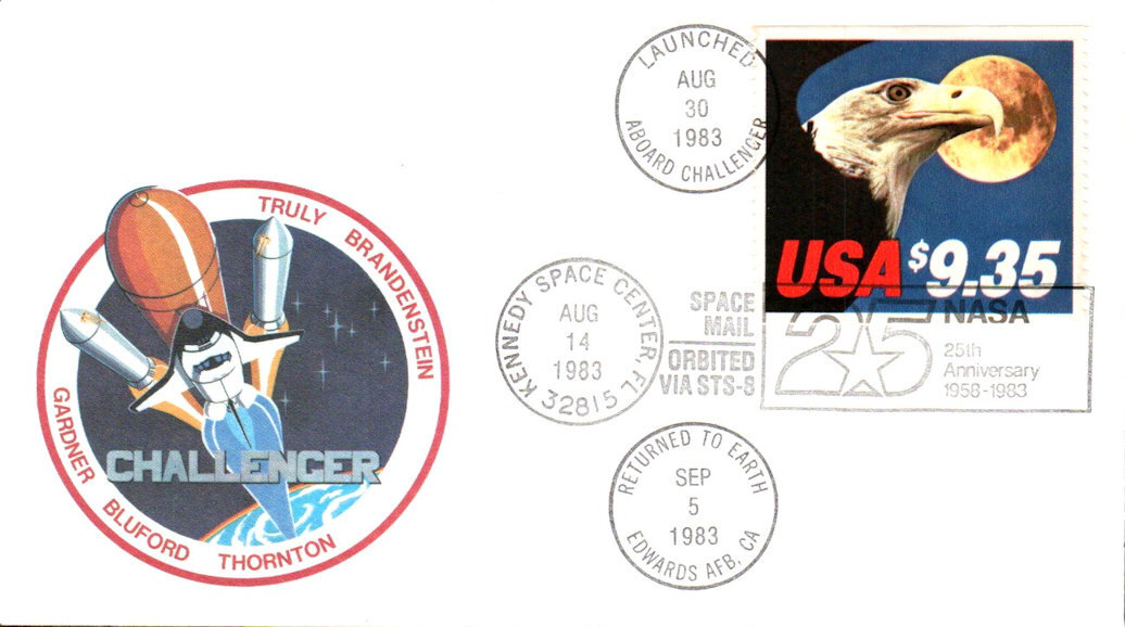 STS-8 Challenger Flown 1983 Nasa USPS Cover | United States, Stamp ...