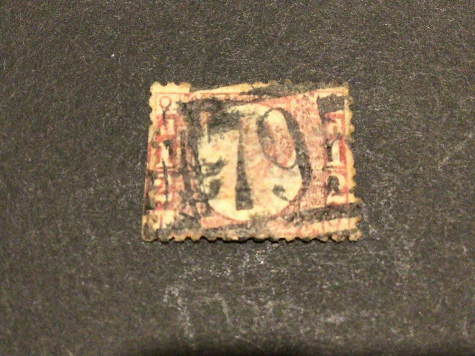 Great Britain 1870 New Daily half penny red used Bantam stamp Ref 58950 ...