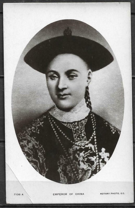 China Postcard- Emperor of China Kuang Hsu- Published by Rotary Club ...