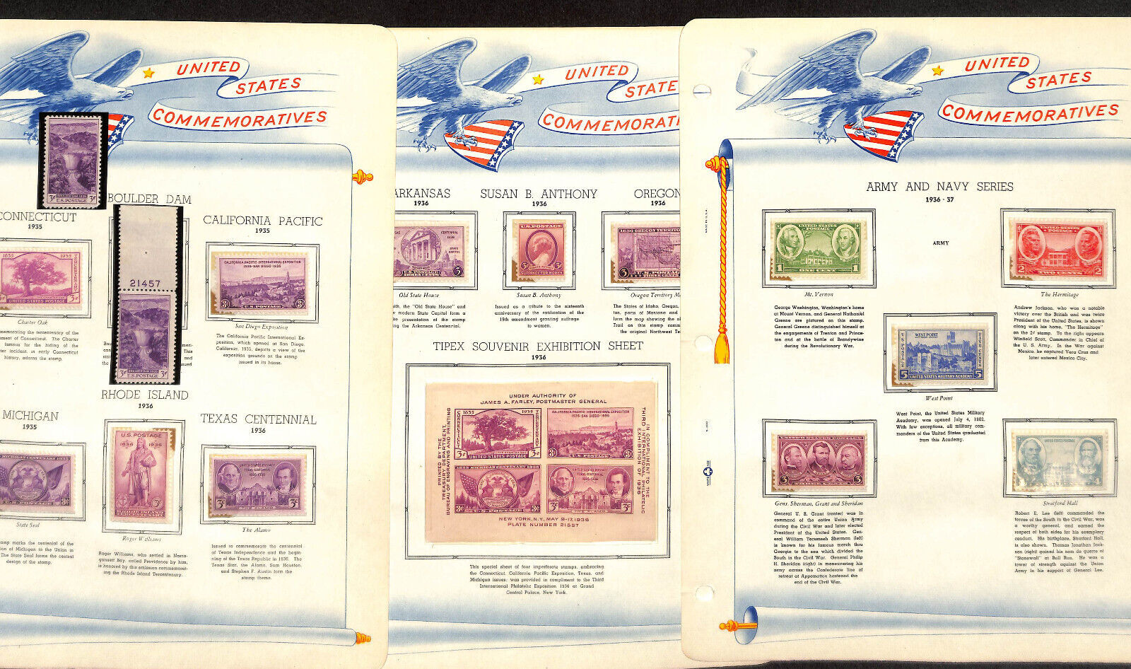 United States Stamp Collection in 75 Page White Ace Album, 1930-1962 ...