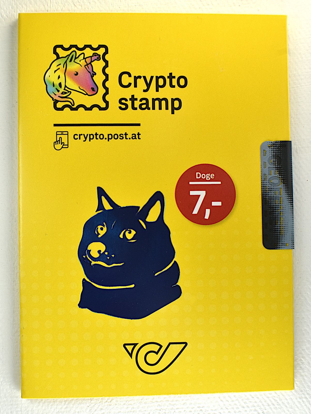 Austria Crypto Stamp 2.0 Doge Yellow, 2020 | Europe - Austria, Back of ...