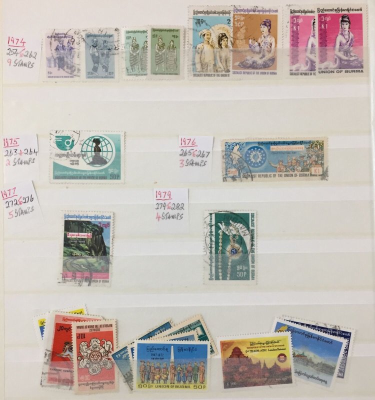 BURMA 1930s/70s & Japanese Occup M&U (Apx 250+)TK1447 | Asia - Myanmar ...