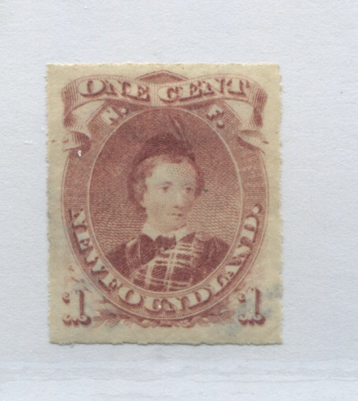 Newfoundland 1877 1 cent brown lilac rouletted mint o.g. hinged ...