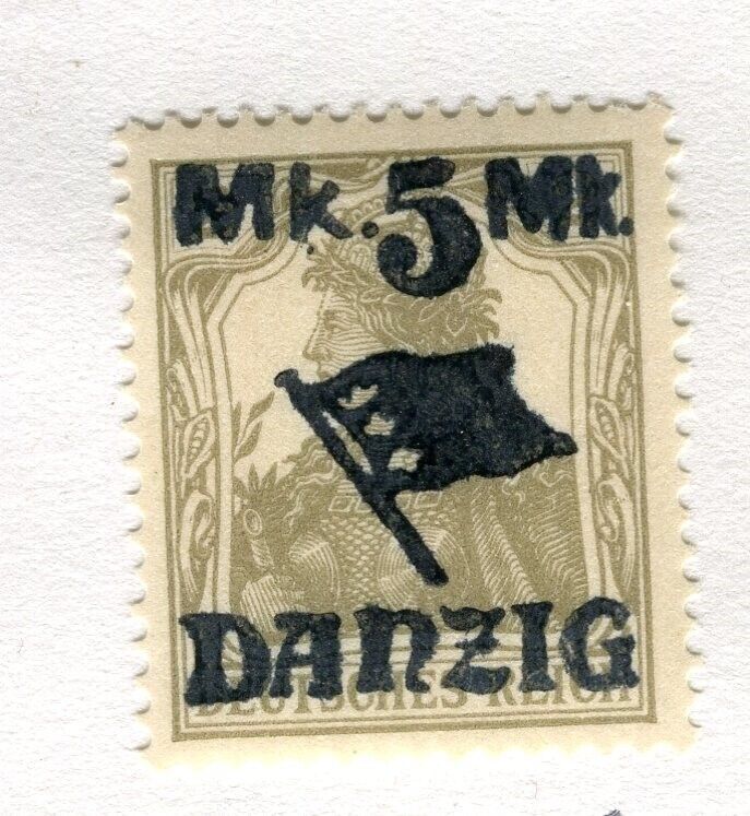 GERMAN DANZIG; Early 1920s Germania issue Unusual Forged Overprint on ...