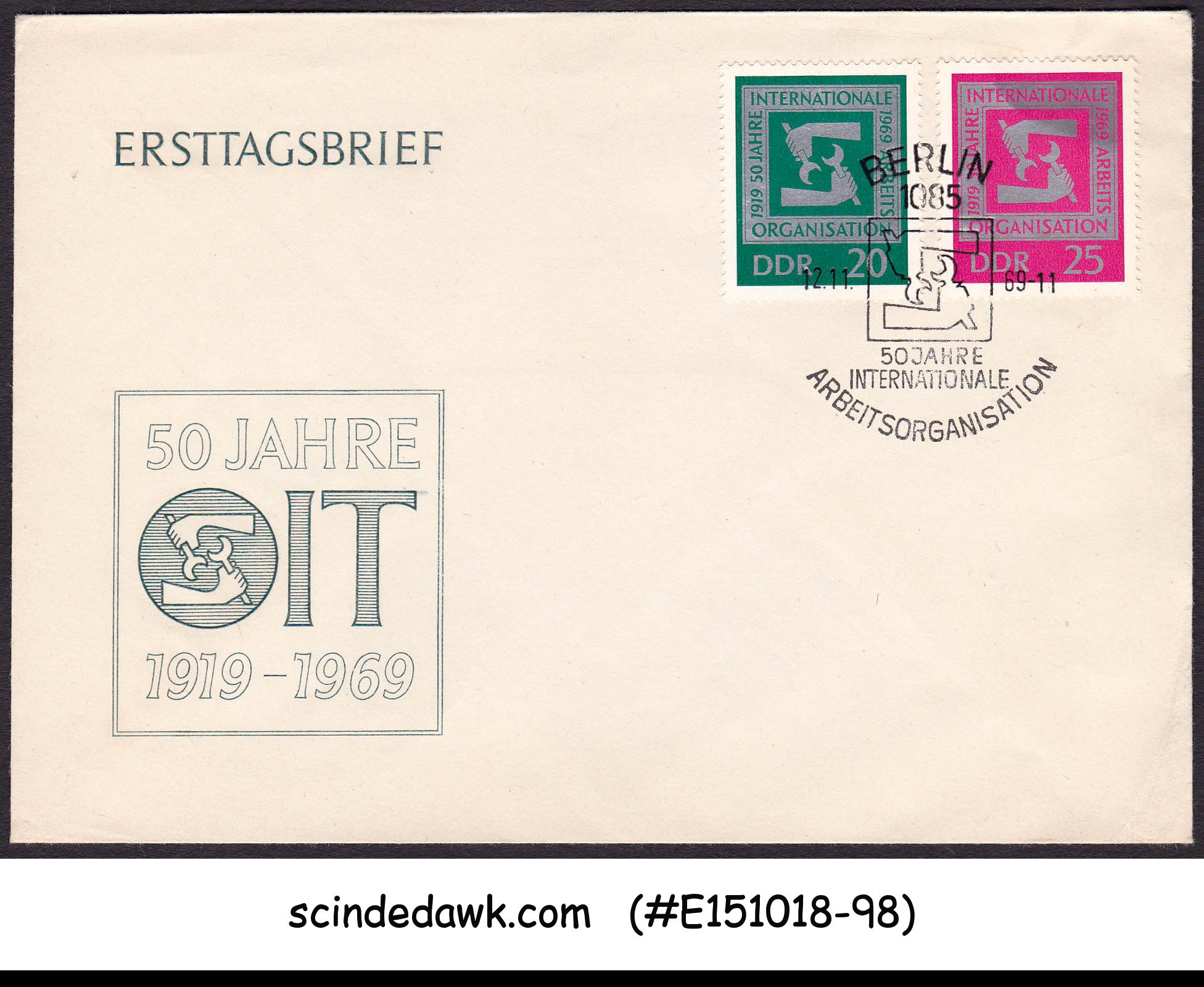 Germany - 1969 International Labour Organization FDC | Europe - Germany ...