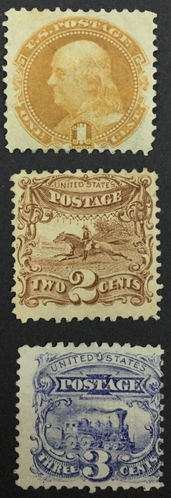 US Stamps #112-114 Unused LOT #76619 | United States, General Issue ...