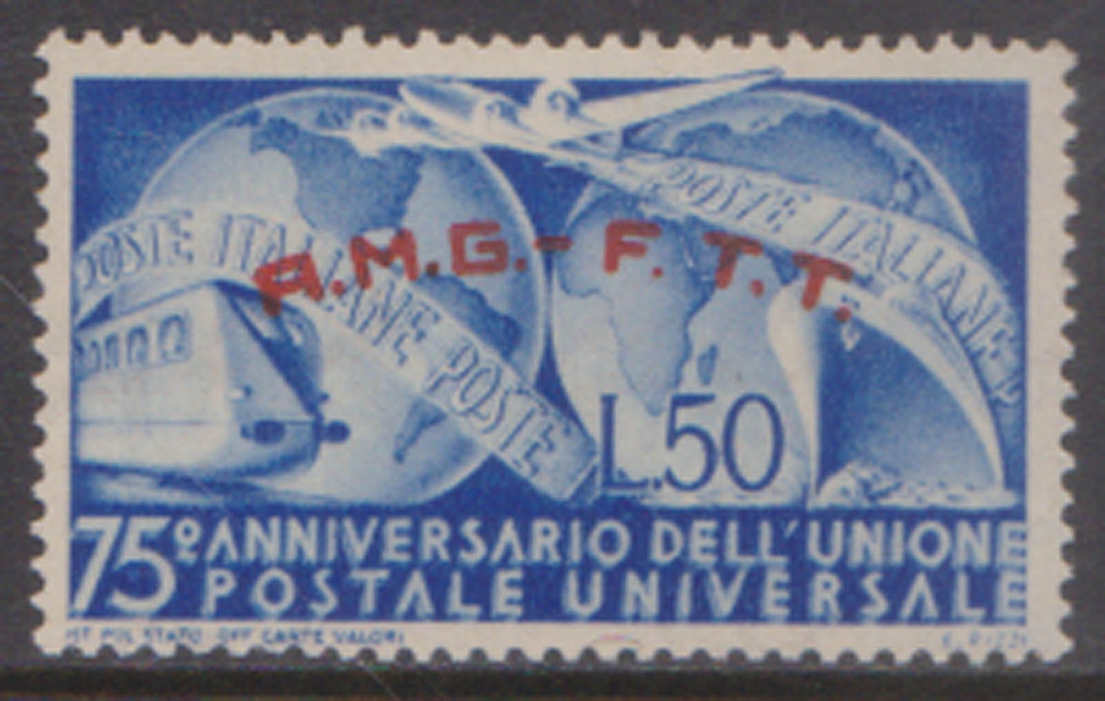 Yugoslavia Trieste Zone a - 1949 75th Anniversary of UPU - 1v - Mint ...