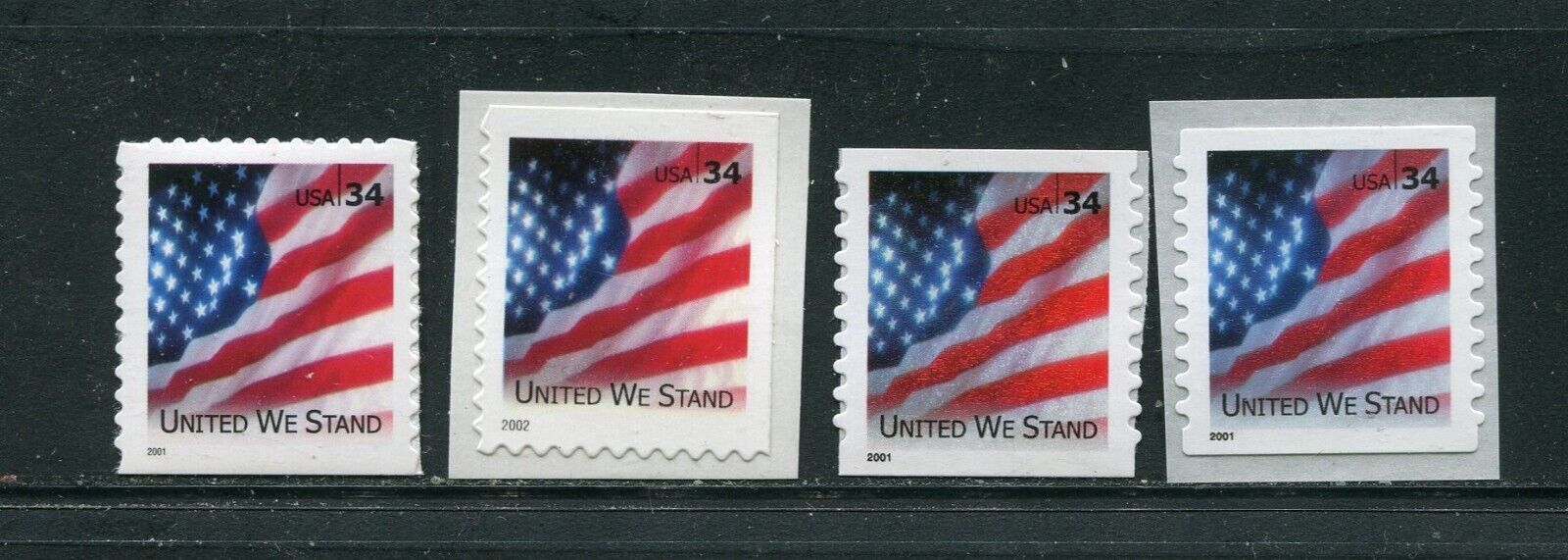 3549, 3549B, 3450, 3550A United We Stand 34¢ Stamps MNH | United States ...