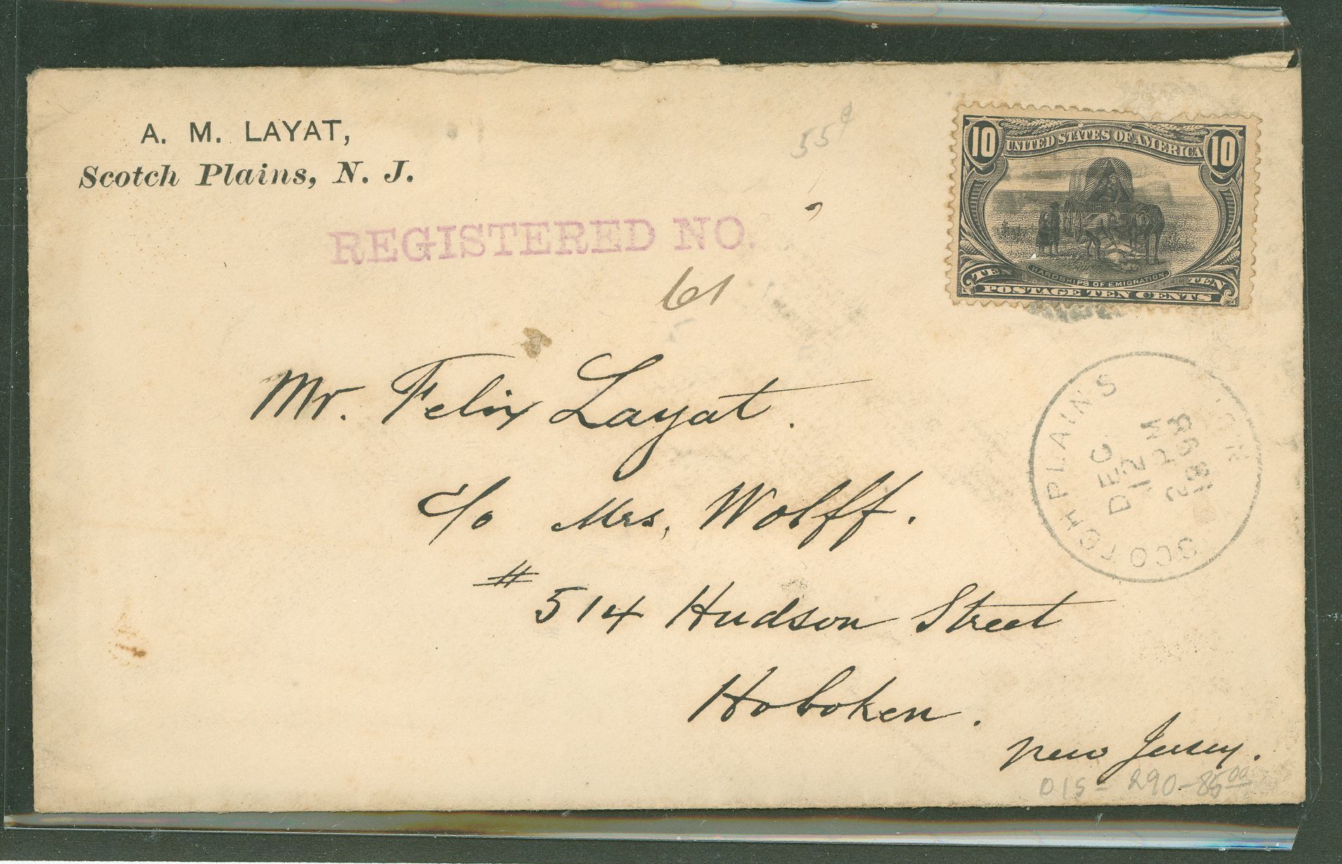 US 290 10c Trans-Mississippi Expo stamp franked this December 12,1898 ...