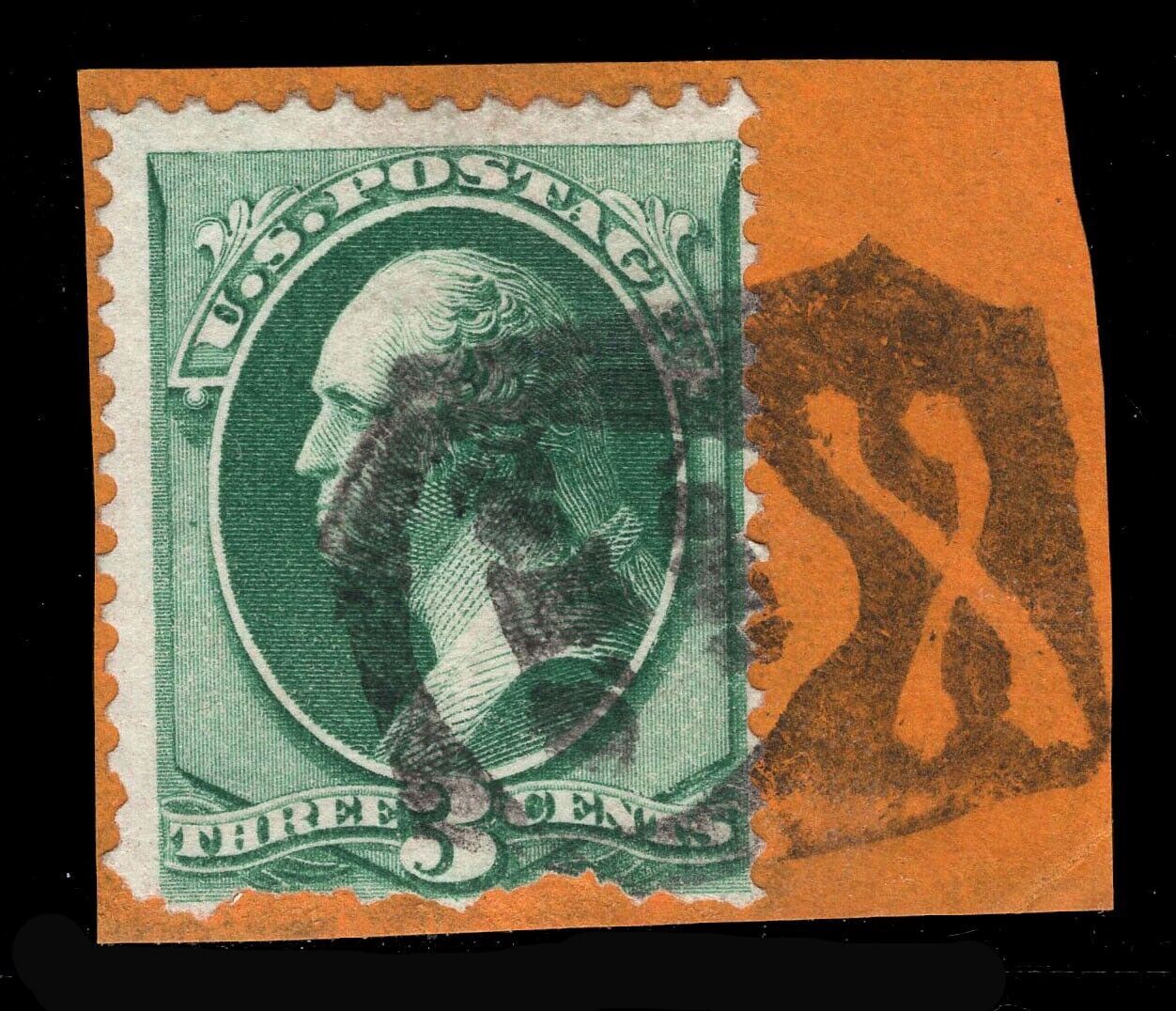US Stamps #158 Skull & Crossbones XF Strike Used PF Cert LOT #81883 ...
