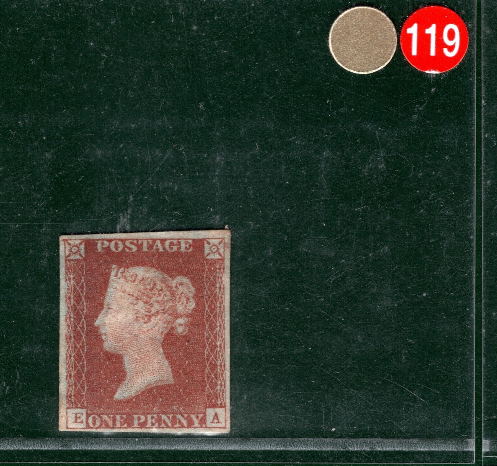 GB QV PENNY RED 1841 Imperf SG.8 1d Plate 34 (EA) BS23 Mint Cat £600 ...