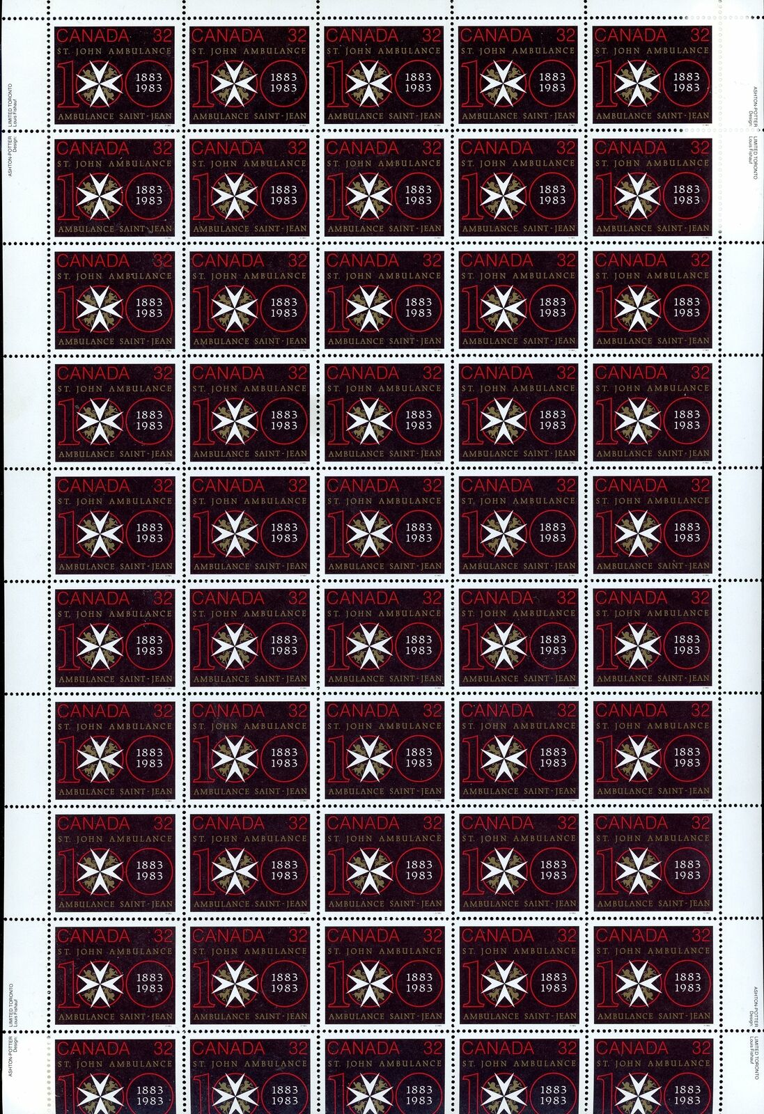 Canada SHEET#980 - Centenary Symbol (1983) 32¢ | Canada, General Issue ...