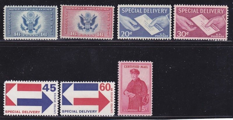 US CE1 ,CE2, E20, E21, E22, E23, FA1 Special Delivery MH OG Set of 7 ...