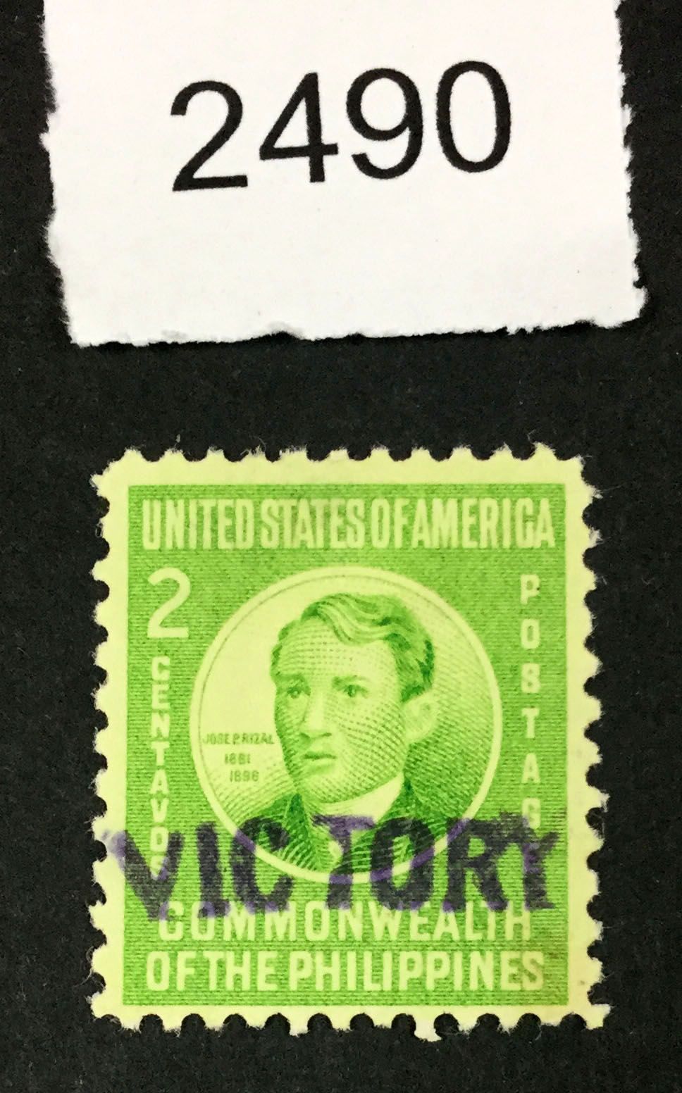 US Stamps Philippines #464 Mint OG H Victory **Aps Cert** LOT #2490 ...