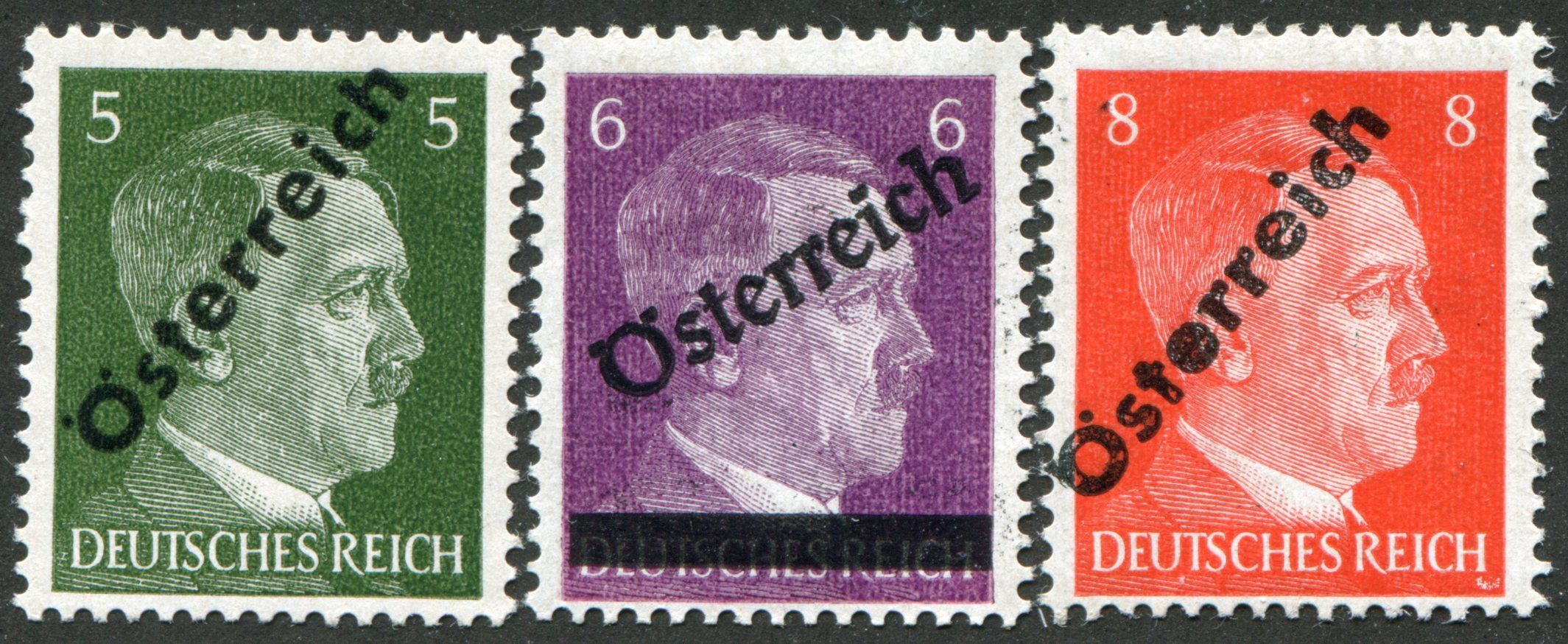 Deutsches Reich SC.# 3 Stamps with overprint Austria MH | Europe ...