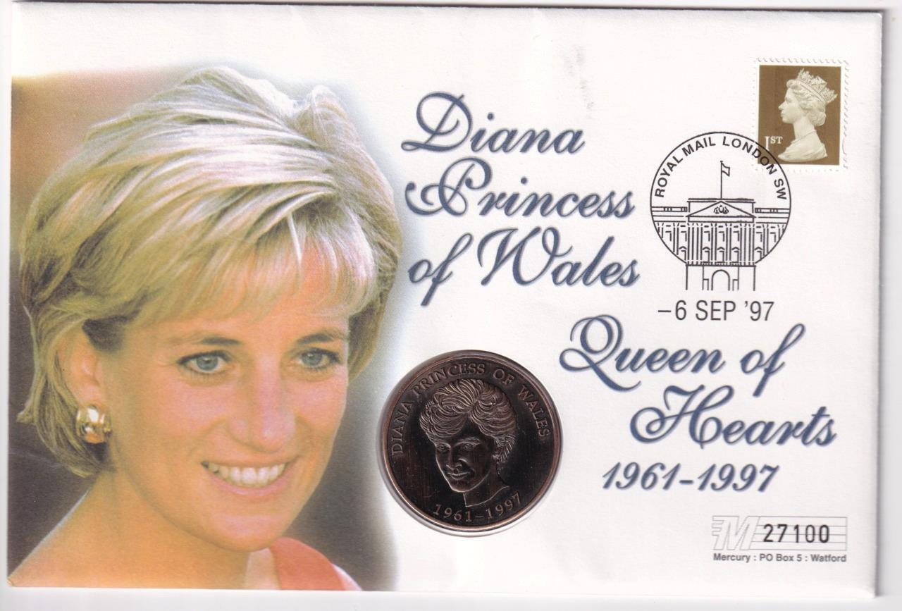 GB Limited Edition 1997 Diana Princess of Wales Bronze Medallic Cover ...