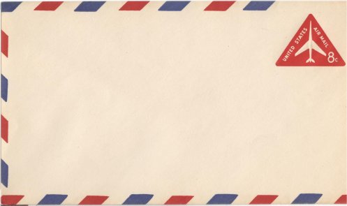 US UC37 (mint, #6 envelope) 8¢ jet in triangle, red (1965) | United ...