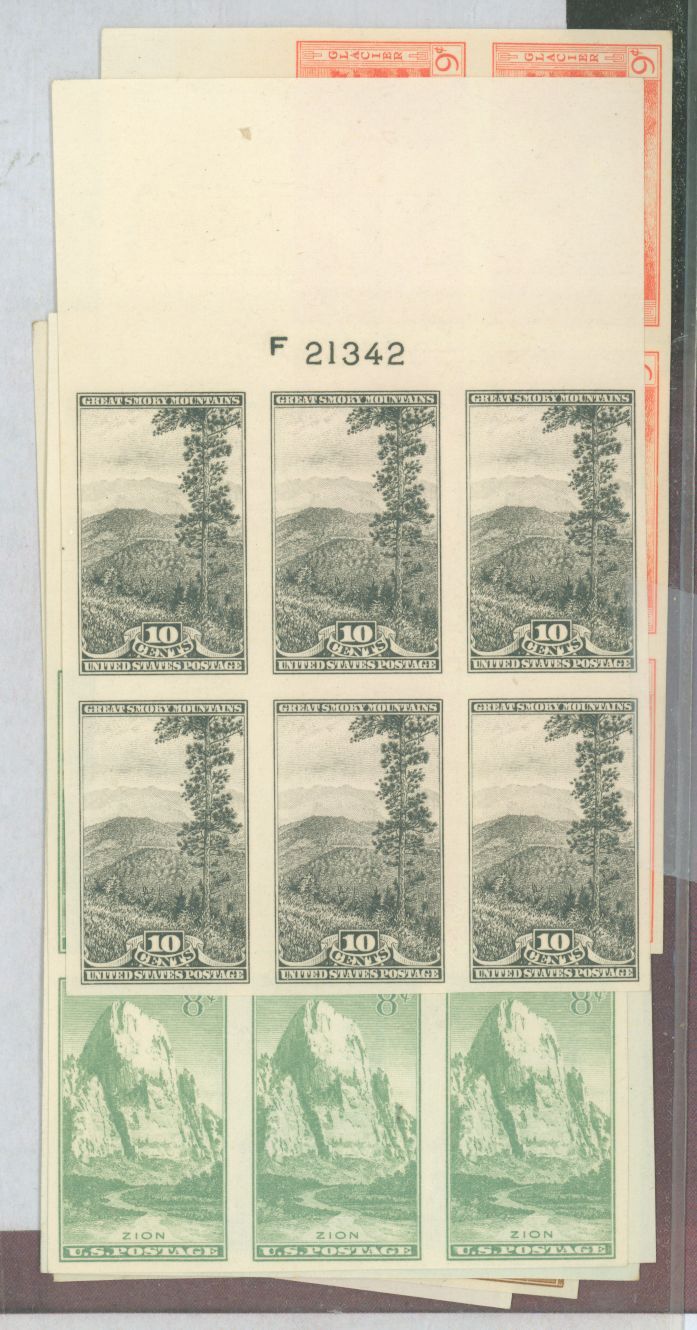 United States #756-765 Plate Block (Parks) | United States, General ...