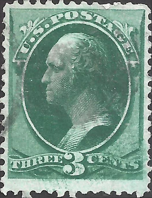 # 158r Olive Green Unknown Ink Ribbed Paper Minor Fault Used George ...