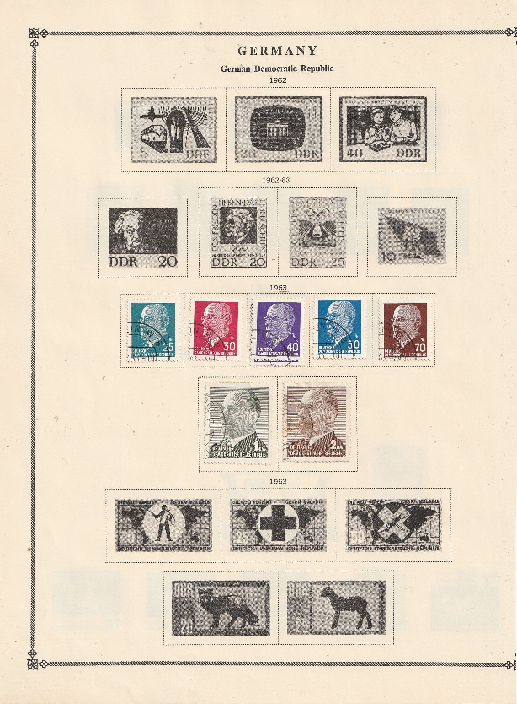 Germany DDR Collection B - 6 Scans - All the stamps are in the scans ...