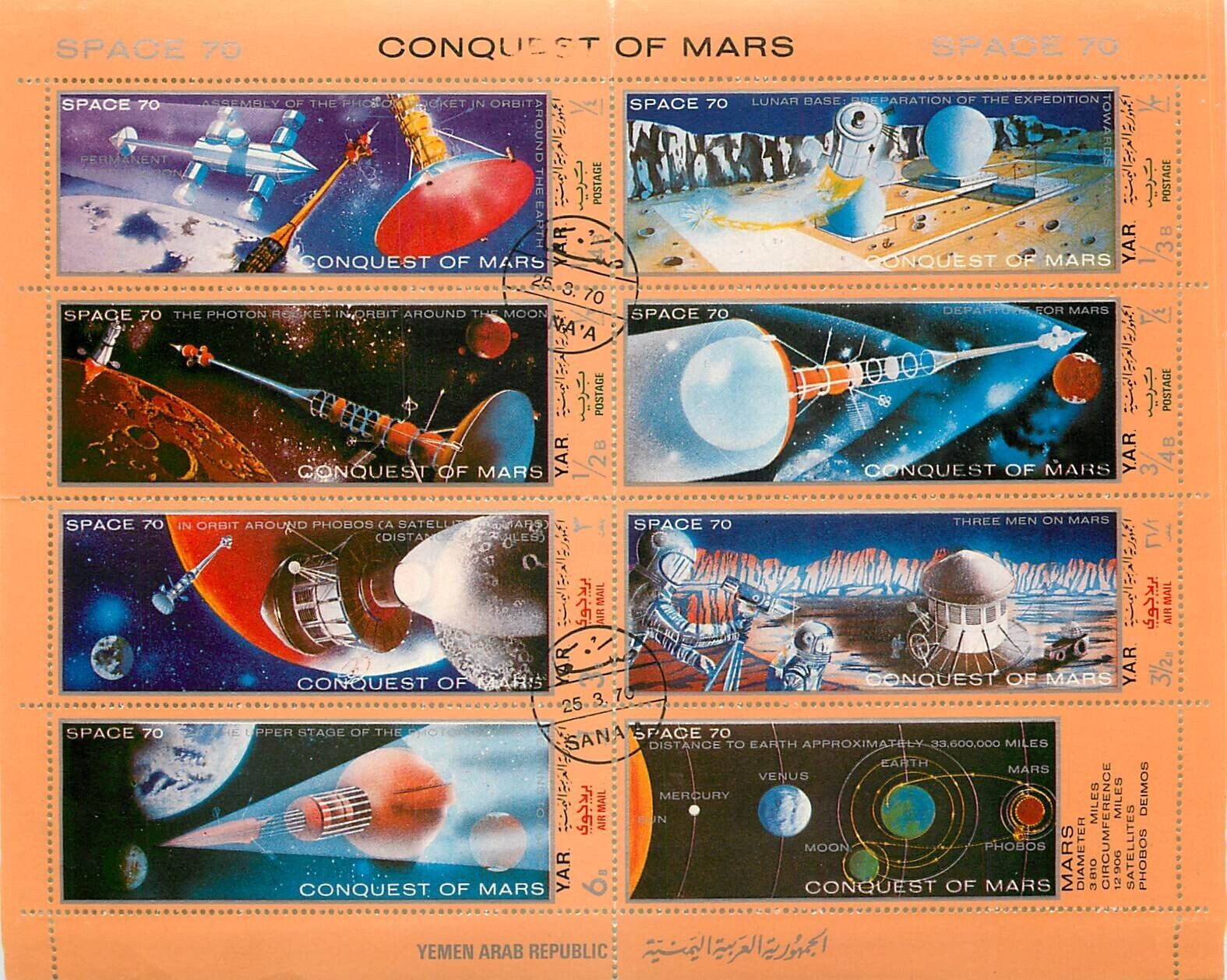 7. North Yemen 1971 Space Projects for the Conquest of Mars | Middle ...