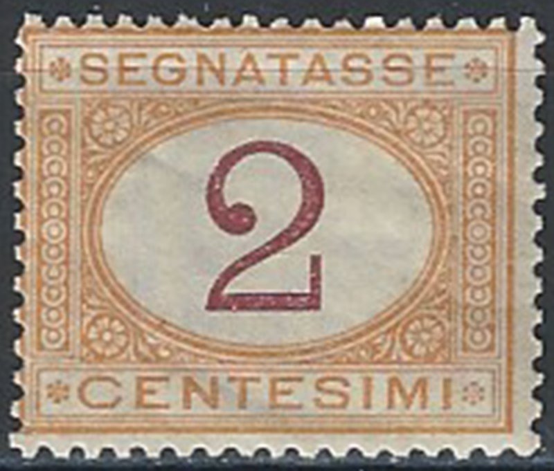 1870 Italia segnatasse 2c. MNH Sassone n. 4 | Europe - Italy, Stamp ...