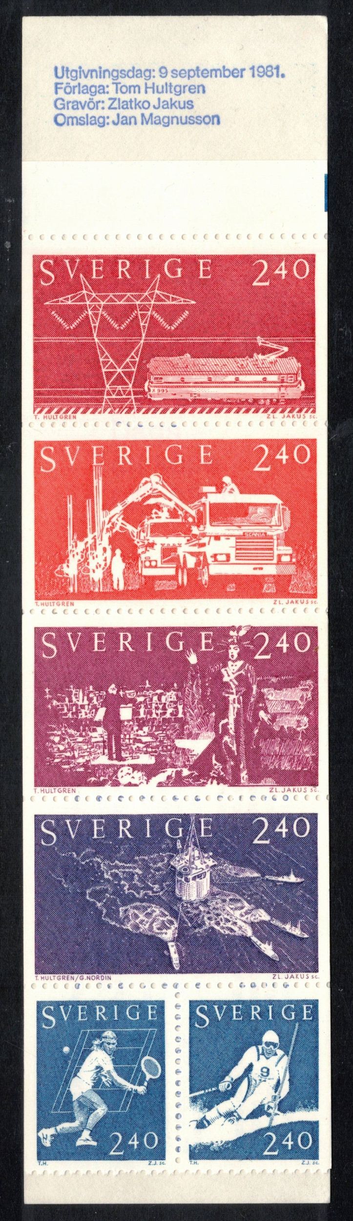 SWEDEN 1981 "Sweden in the World" Complete Booklet; Scott 1383a; MNH | Europe - Sweden, Booklets ...