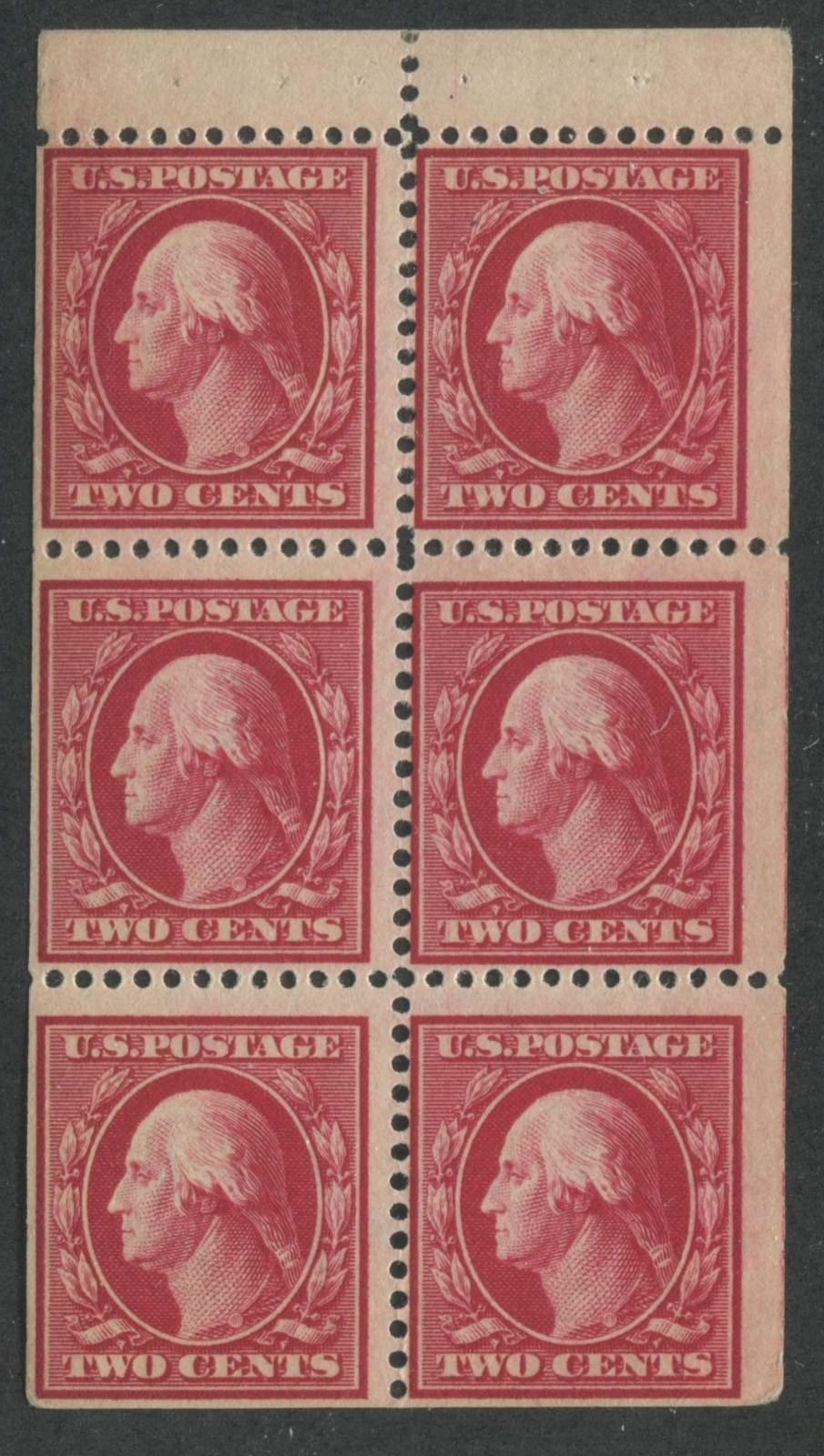 1908 US Stamp #332a Mint Never Hinged Fine Booklet Pane of 6 / HipStamp