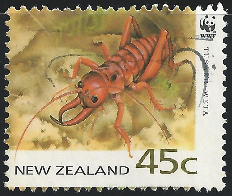 New Zealand #1163 45c Species Unique to NZ Tusked Weta / HipStamp
