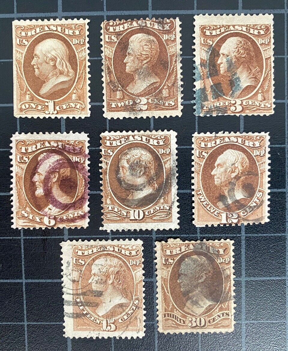 US Stamps - SC# O72 - O75, O77 - O79 & O81 - Used - SCV $70.00 | United ...
