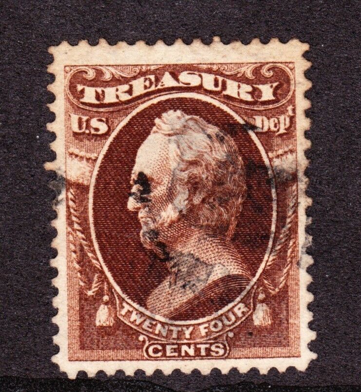 US O80 24c Treasury Department Used XF Gem SCV $100 | United States ...