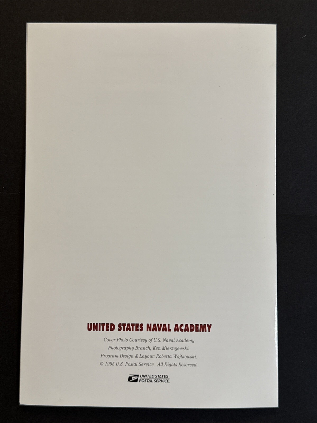 1995 Naval Academy 150th Anniv 32-Cent Stamp First Day Ceremony Program ...